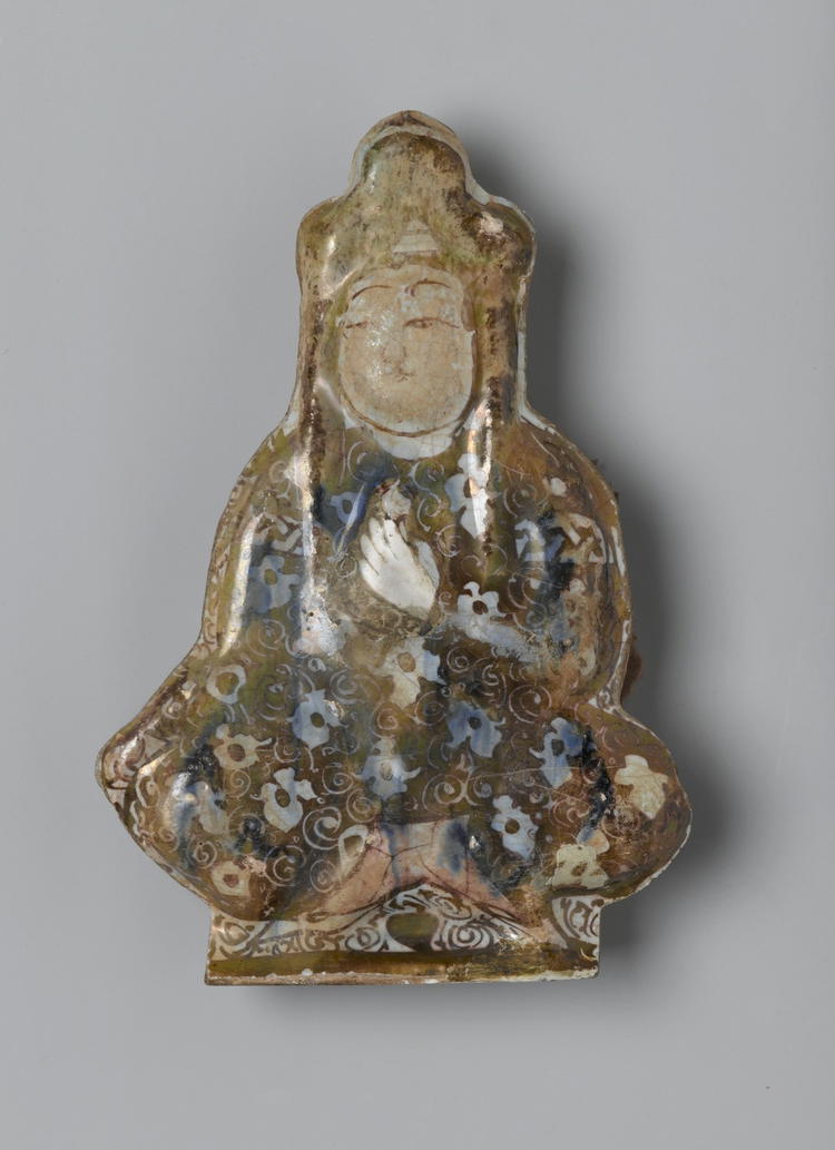 Tile in the Shape of a Seated Figure · Brooklyn Museum