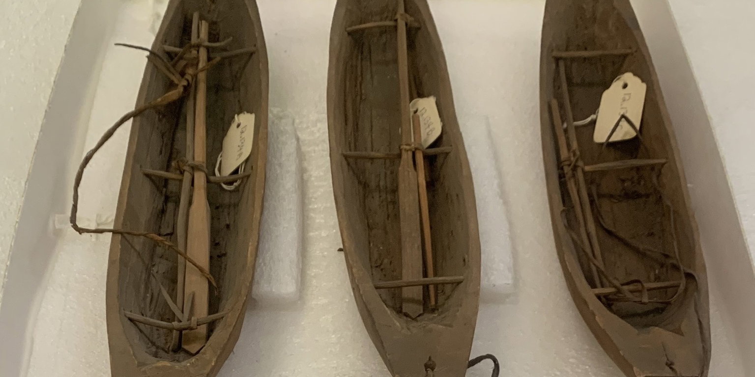 Long, Narrow Toy Canoe · Brooklyn Museum