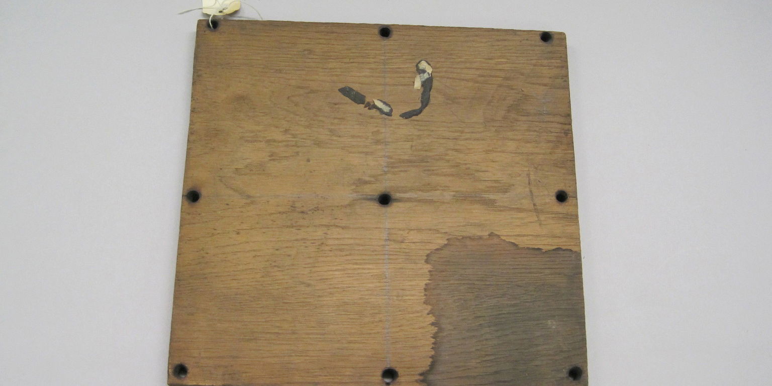 Square Board with Pins for Game · Brooklyn Museum