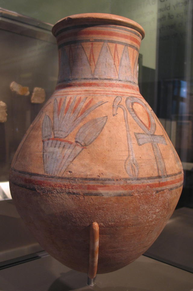 Jar with Was-Scepters and Ankhs · Brooklyn Museum