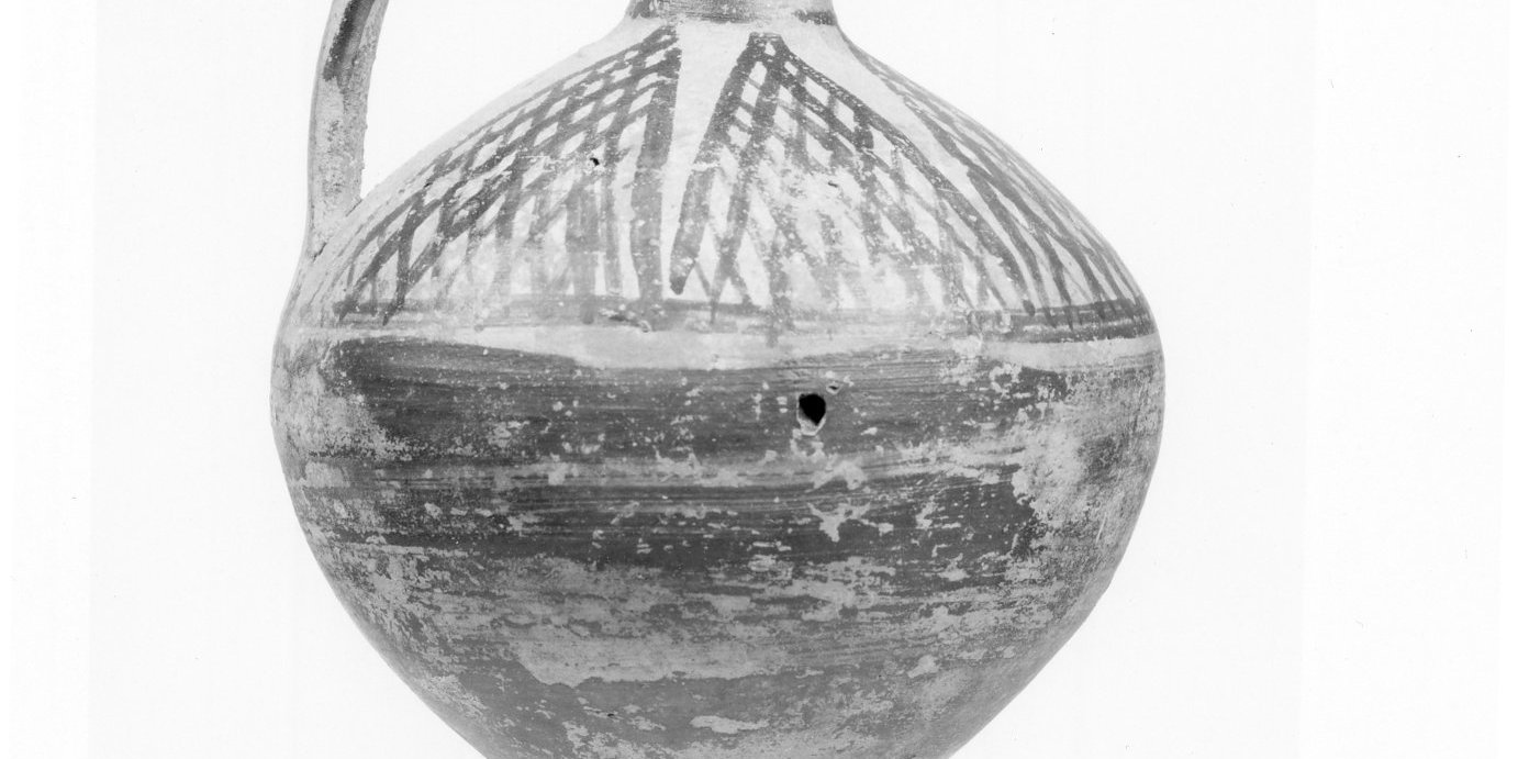 One of Three Round Jugs with Narrow Neck and Loop Handle · Brooklyn Museum