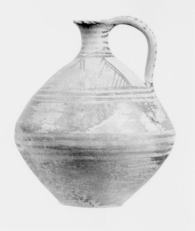 One of Three Round Jugs with Narrow Neck and Loop Handle · Brooklyn Museum
