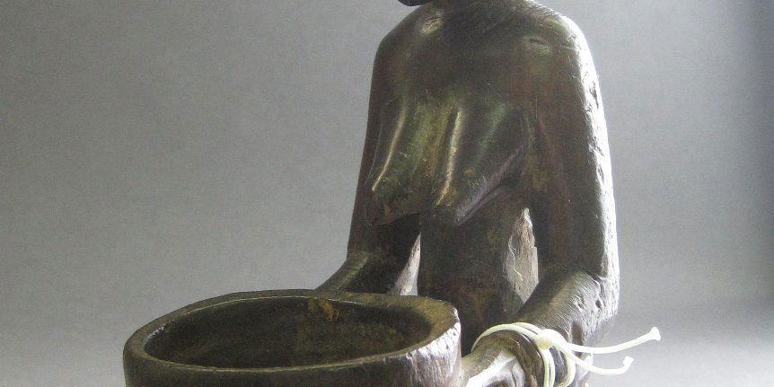 Kneeling Female Figure Holding Offering Bowl (Olumeye) · Brooklyn Museum