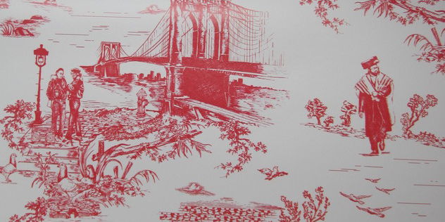 Wallpaper, "Brooklyn Toile" pattern · Brooklyn Museum
