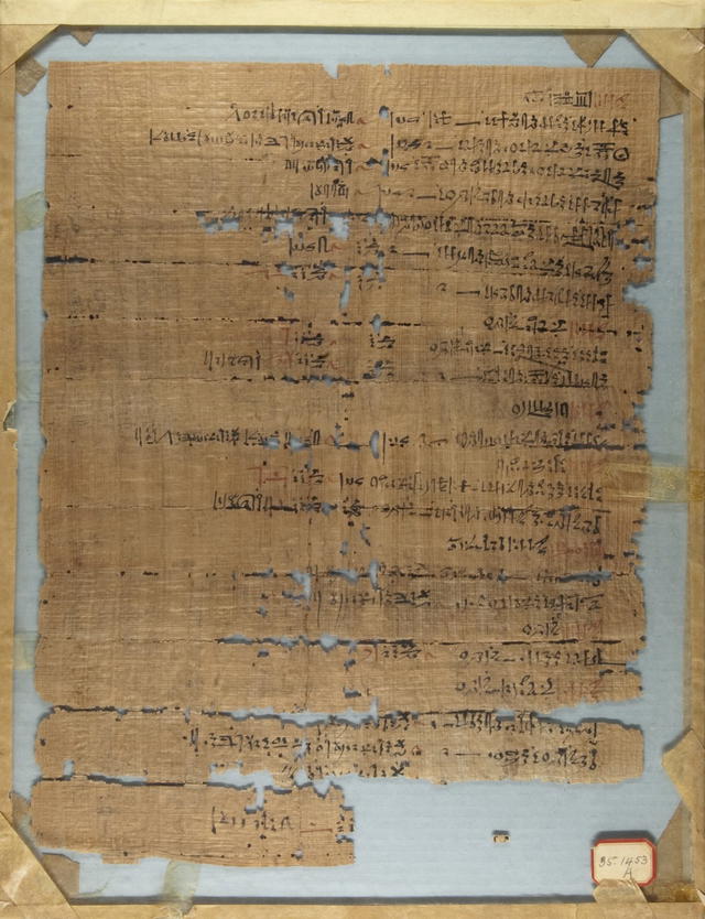 Papyrus Fragments Inscribed in Hieratic · Brooklyn Museum
