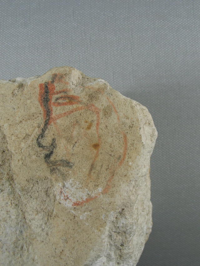 Figured Ostracon with Face of a Man · Brooklyn Museum