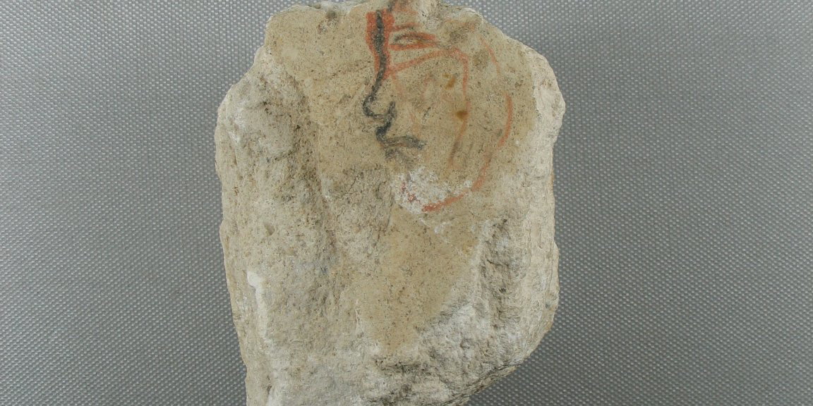 Figured Ostracon with Face of a Man · Brooklyn Museum