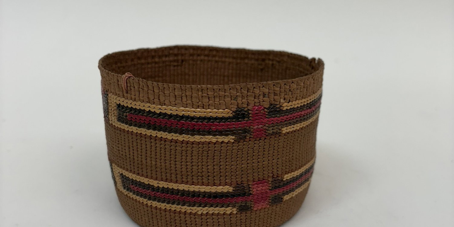 Small Basket with False Embroidery and Rattle Cover · Brooklyn Museum