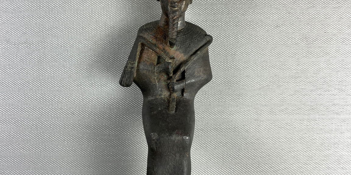 Seated Statue of Osiris Carrying a Crook and Flail · Brooklyn Museum