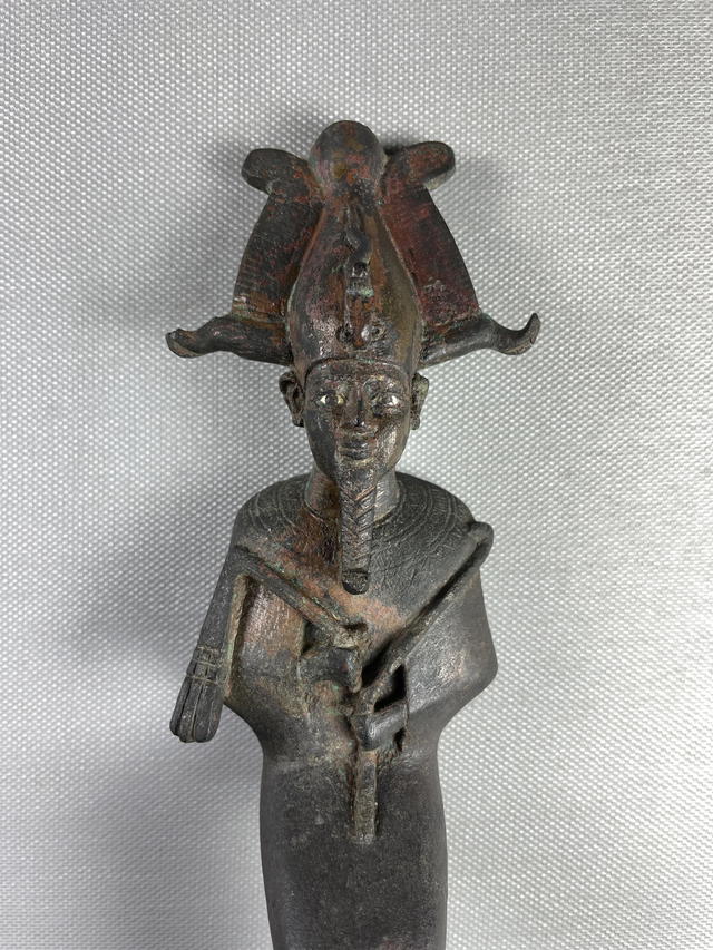 Seated Statue of Osiris Carrying a Crook and Flail · Brooklyn Museum