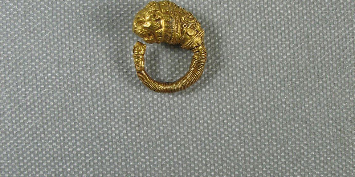 Ornate Earring with Lion's Head · Brooklyn Museum