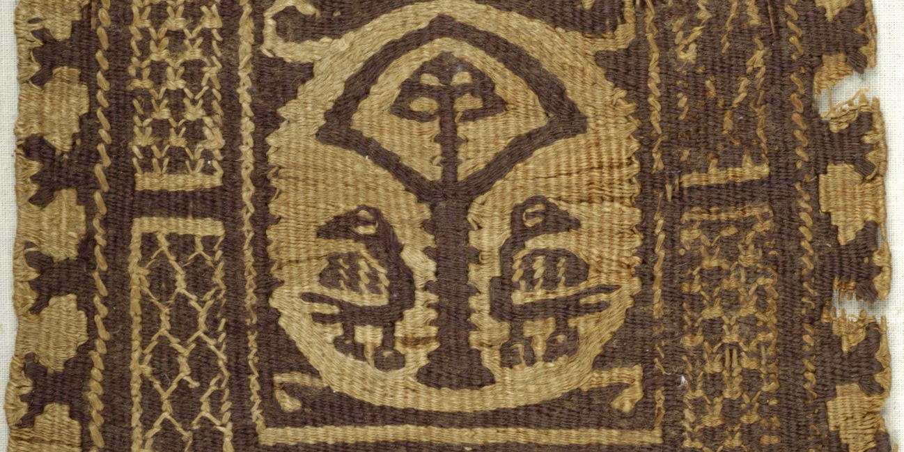 Square Fragment with Animal, Botanical and Geometric Decoration ...