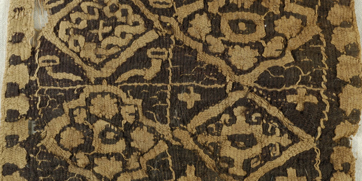 Square Fragment with Floral and Geometric Decoration · Brooklyn Museum