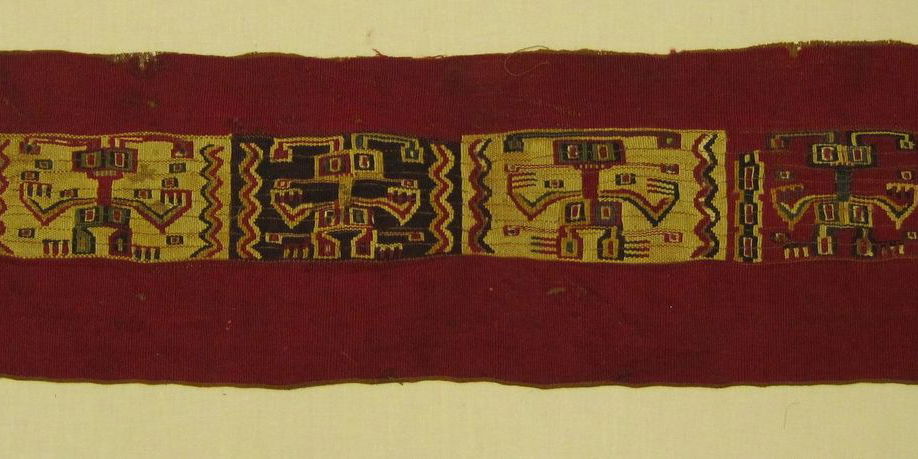Textile Fragment, Unascertainable or Mantle, Border, Fragment ...