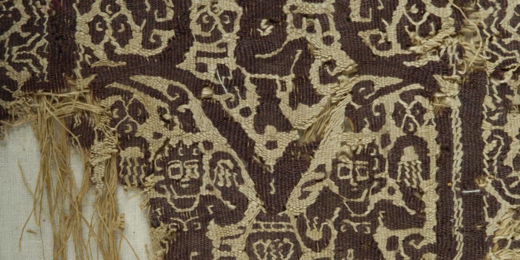 Square Fragment with Figural and Botanical Decoration · Brooklyn Museum