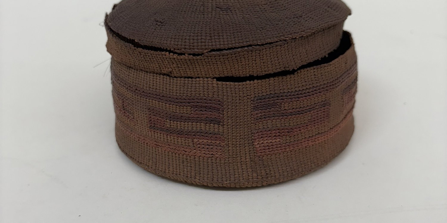 Circular Small Basket and Cover with False Embroidery and Rattle Cover ...