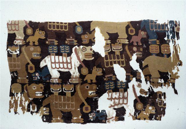 Textile Fragment with Birthing Llamas · Brooklyn Museum