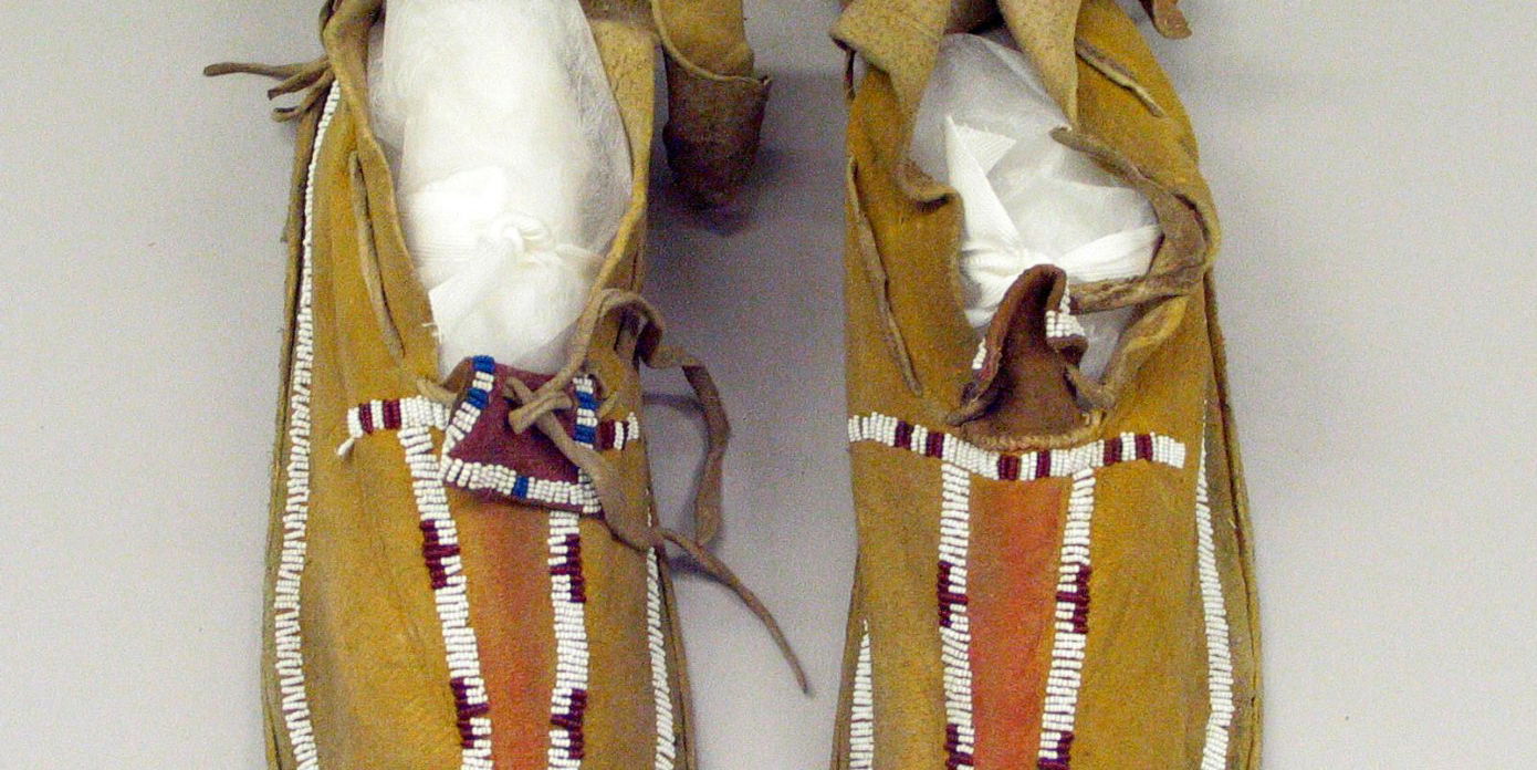 Pair of Beaded Moccasins with Hard-soles · Brooklyn Museum
