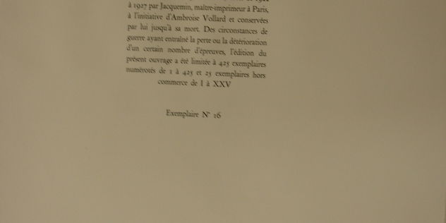 Colophon and first page of Artist's Preface for Portfolio, "Miserere ...
