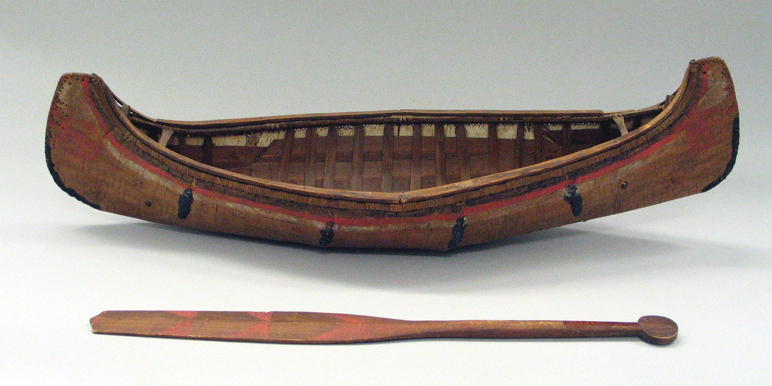 Model of Dug-out Canoe and Paddle · Brooklyn Museum