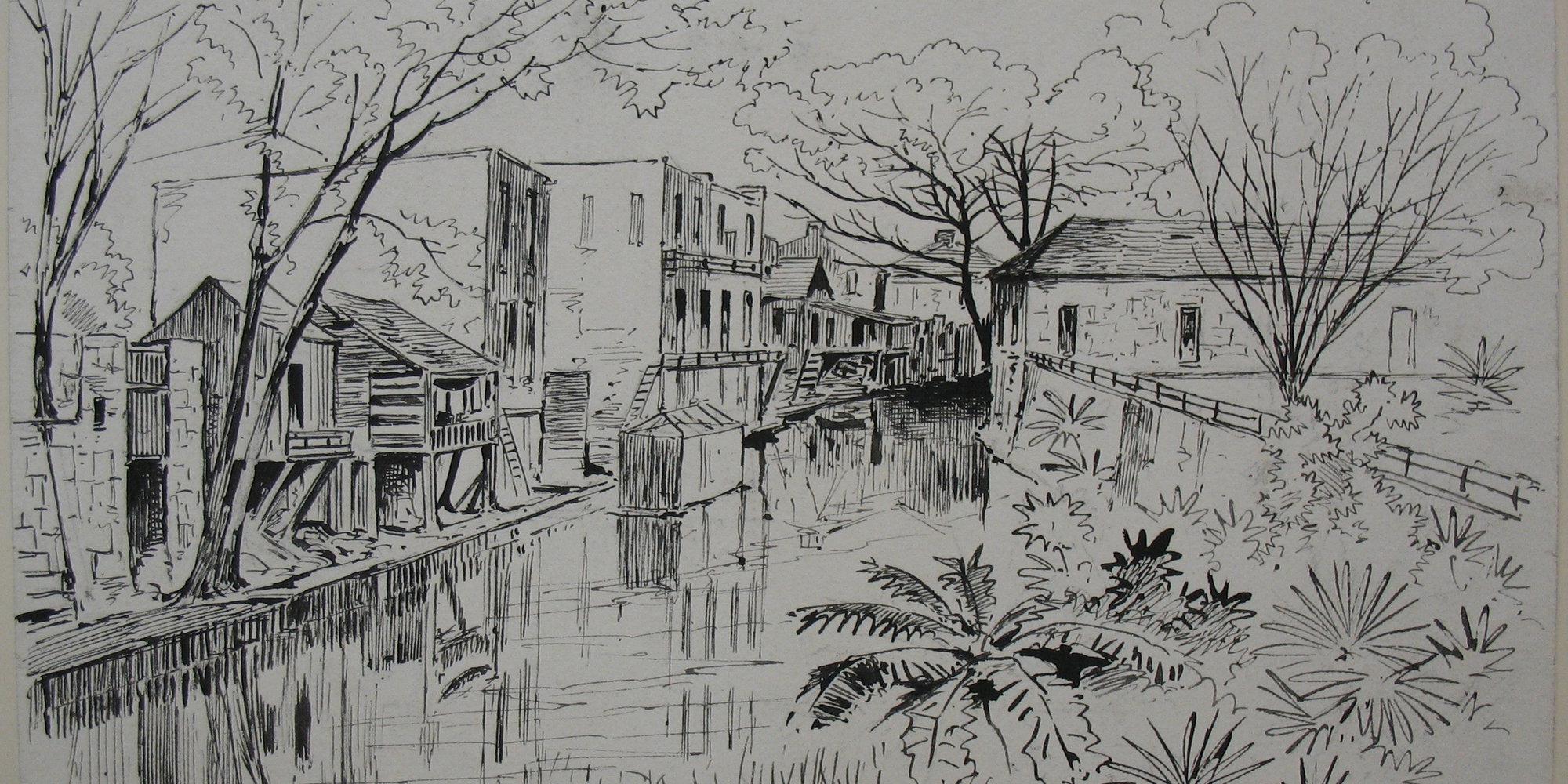 Texas, San Antonio River in the City · Brooklyn Museum