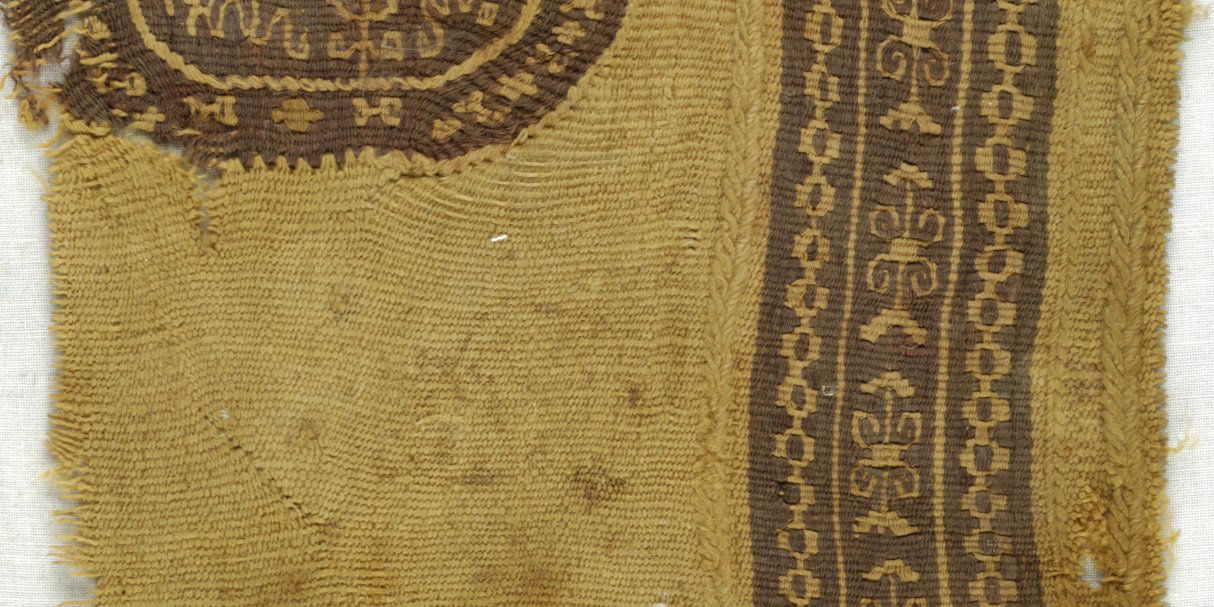 Band Fragment and Roundel with Botanical and Geometric Decoration ...