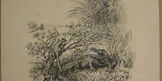 Chapter IV "The Animal Village," "Little Wiste Asked Mr. Crocodile to ...