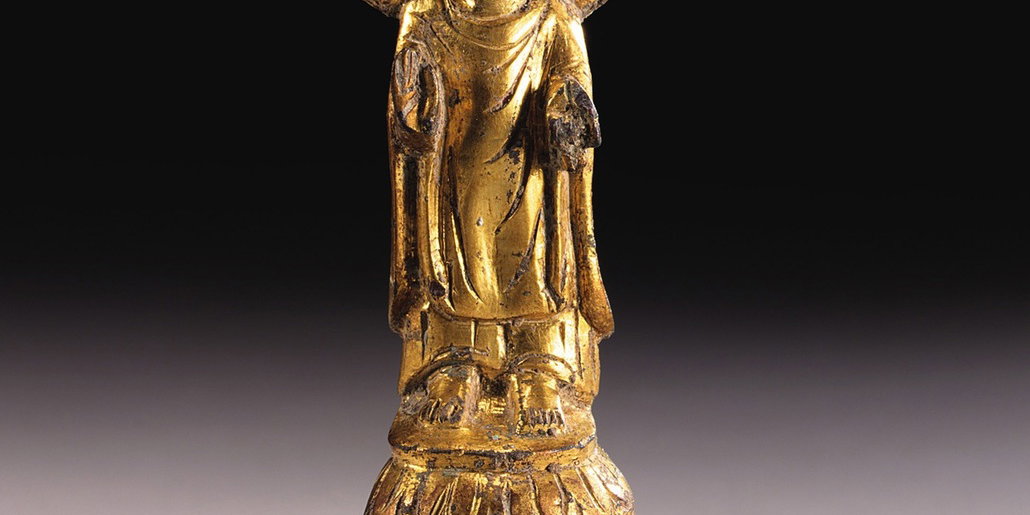 Figure of Standing Seokga (Shakyamuni) Buddha with Mandorla · Brooklyn ...