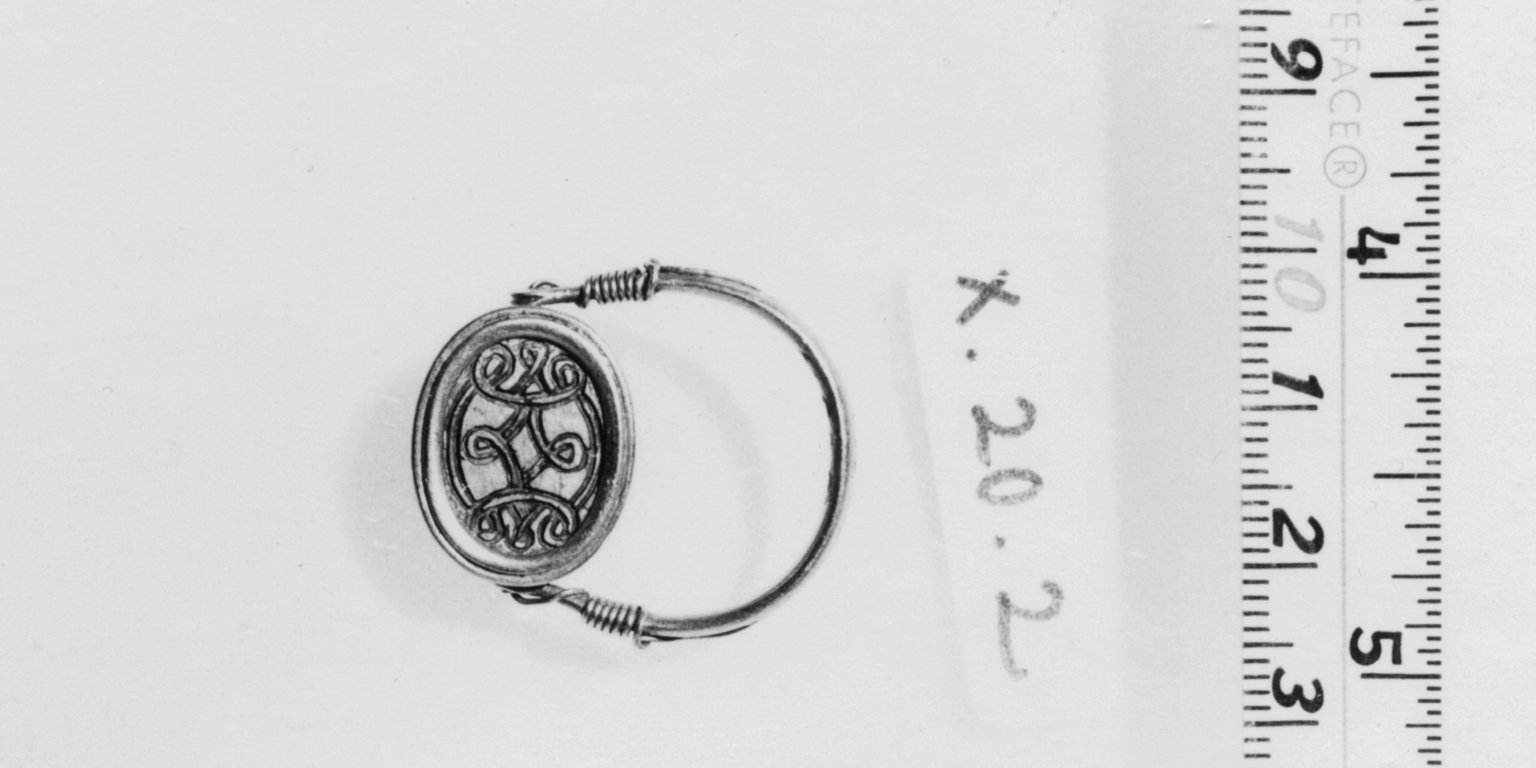 Scarab with Design Interlaced Scrolls · Brooklyn Museum