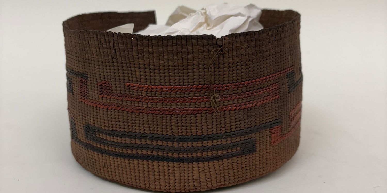 Twined Short Cylinder Basket with False Embroidery · Brooklyn Museum