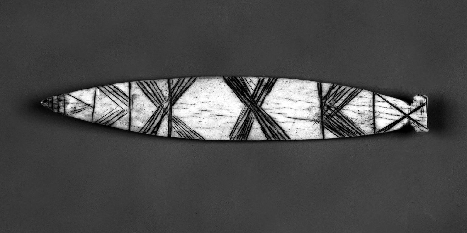 Feather shaped Fish Lure with incised design · Brooklyn Museum