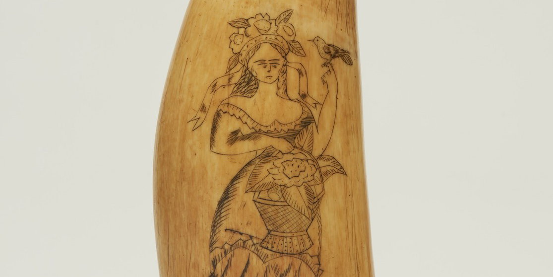 Scrimshaw Work, Sperm Whale's Tooth · Brooklyn Museum