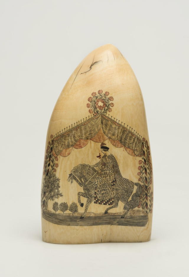 Scrimshaw Work, Sperm Whale's Tooth · Brooklyn Museum