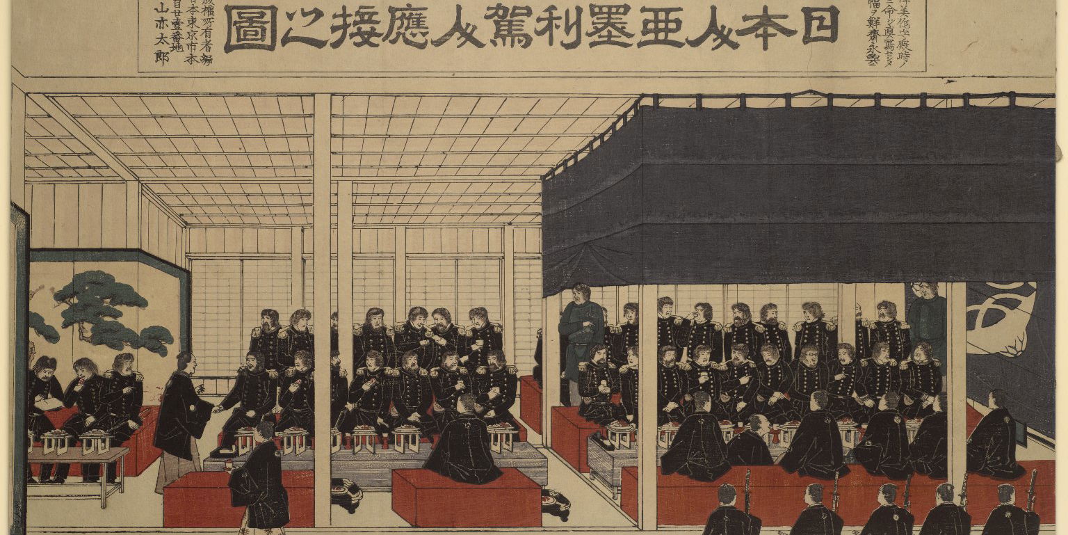Reception for Commodore Perry by Japanese Noblemen · Brooklyn Museum
